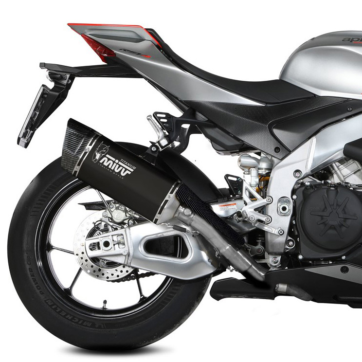 Mivv A.015.LR1TB SR-1 Slip-on Exhaust, Black Titanium for Aprilia RSV4 (2021-) | Accessories ...