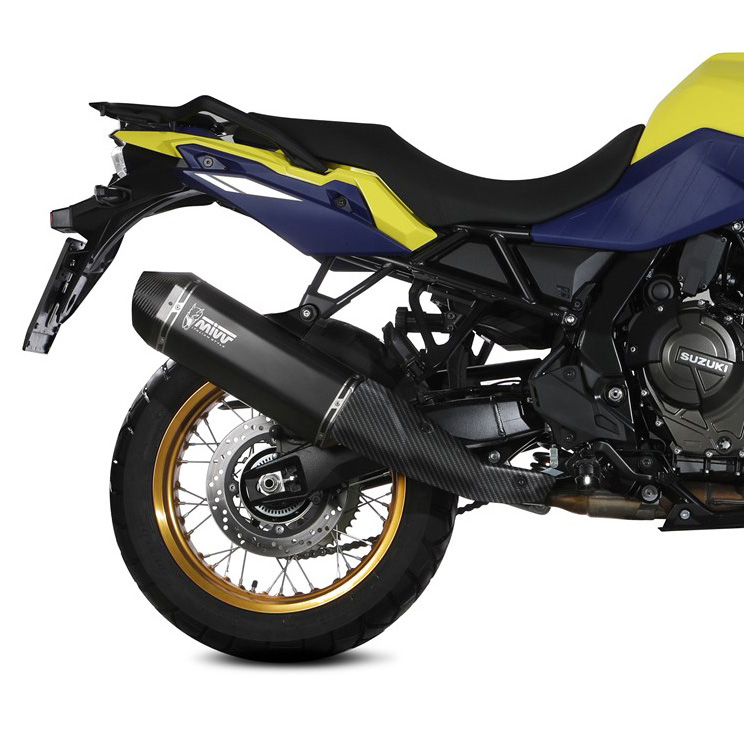 Mivv S.061.LRB Speed Edge Slip-on Exhaust, Black Steel for Suzuki V ...