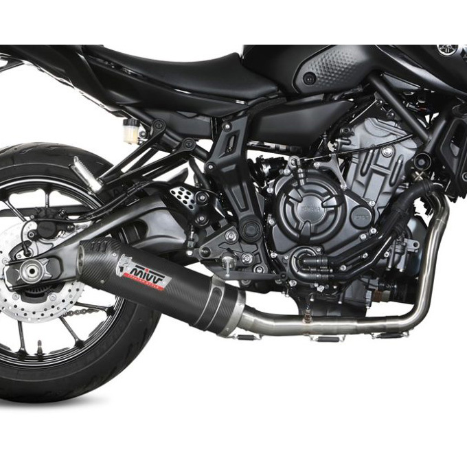Mivv Y.044.L3C Oval Full Exhaust, Carbon for Yamaha MT-07/FZ-07 '14-'24 ...
