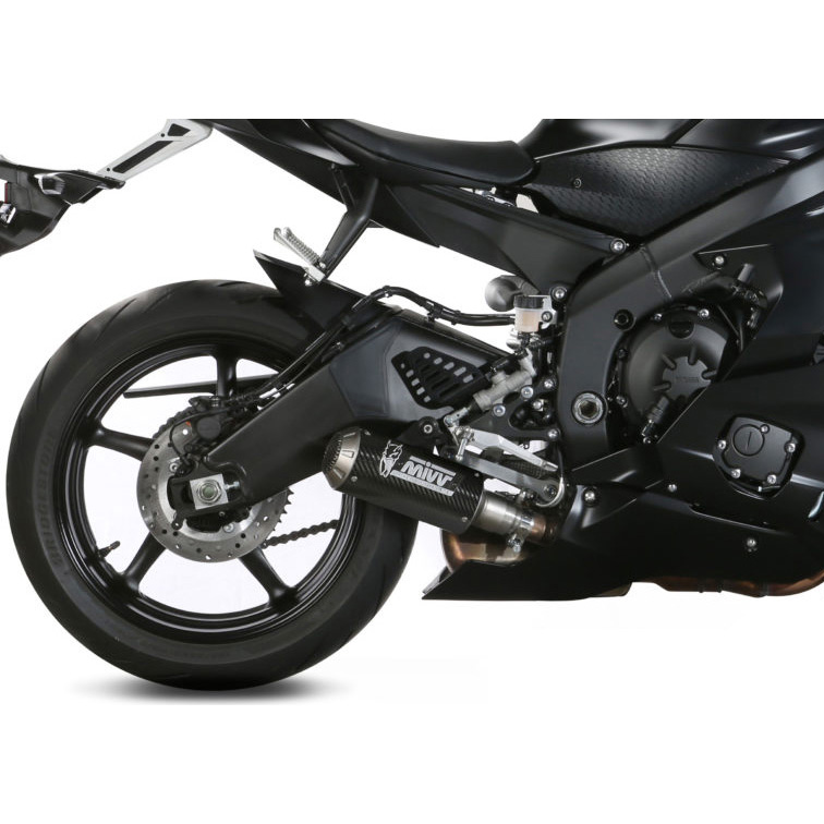 Mivv Y.063.LM3C MK3 Slip-on Exhaust, Carbon for Yamaha YZF-R6 (2017 ...