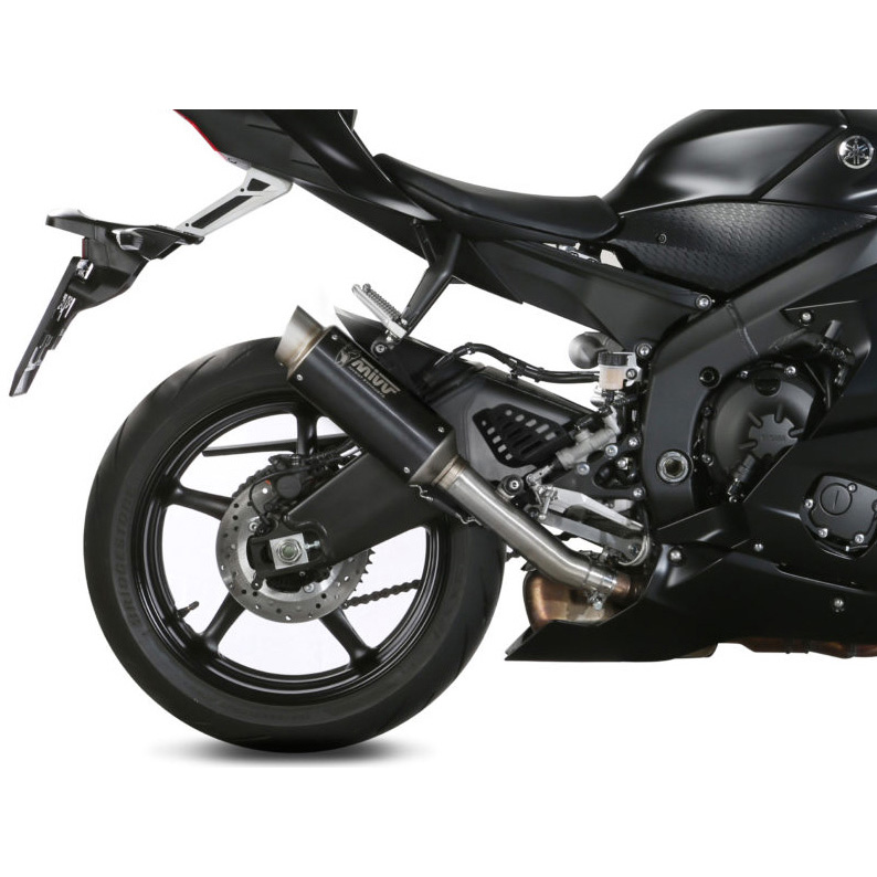 Mivv Y.063.LXBP GP Pro Slip-on Exhaust, Black Steel for Yamaha YZF-R6 ...