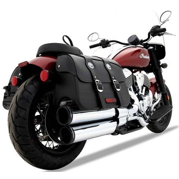 Rinehart 500-1500 4" Slip-on Exhausts, Chrome/Black for Indian Chief ...