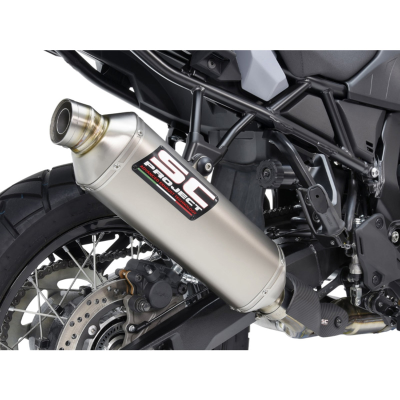 SC-Project S22-101T Rally Raid Slip-on Exhaust, Titanium for Suzuki V ...