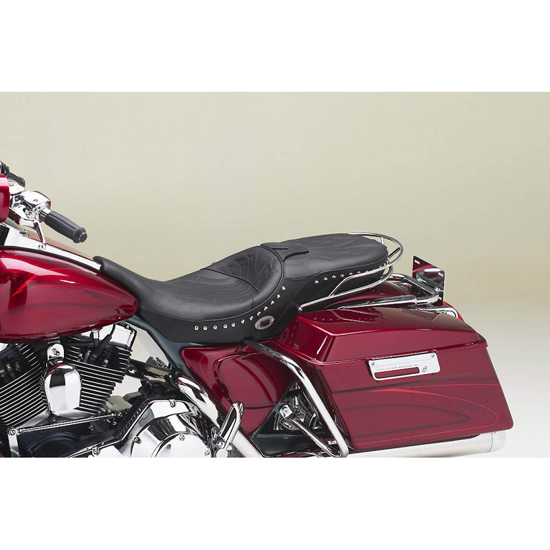 Corbin HDFLH97-DT-VR Dual Touring Seat(No Tour Pak), No Heat for Harley ...