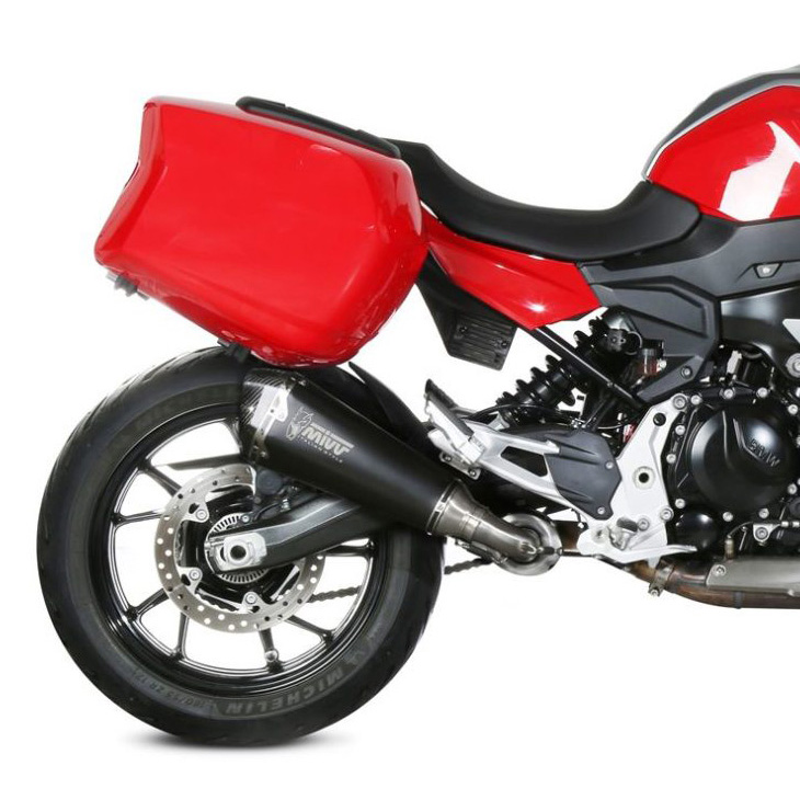 Mivv B.037.LDRB Delta Race Slip-on Exhaust, Black Stainless for BMW ...