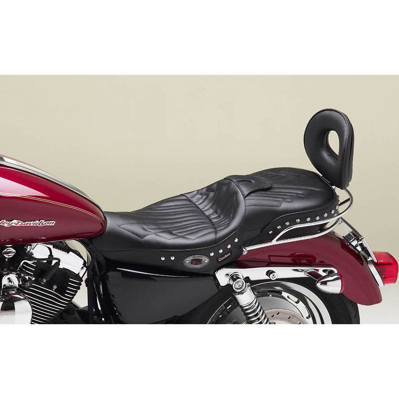 Corbin HD-XL-CU-4-DT-E Dual Tour Seat, Heated for Harley Sportster ...