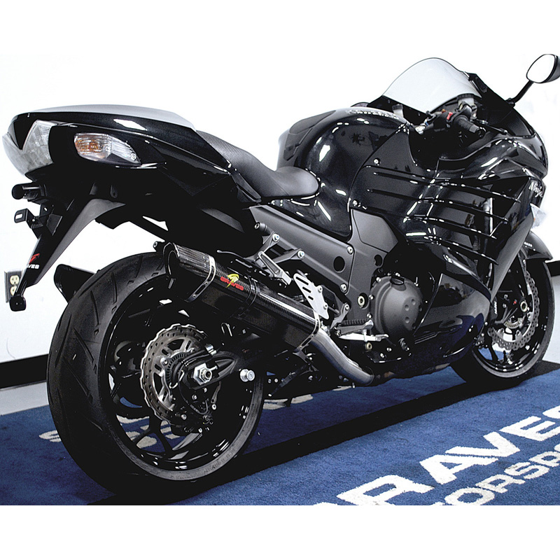 Graves EXK-13ZX14-CBSC WORKS Cat Back Dual Slip-on Exhaust, Carbon for ...