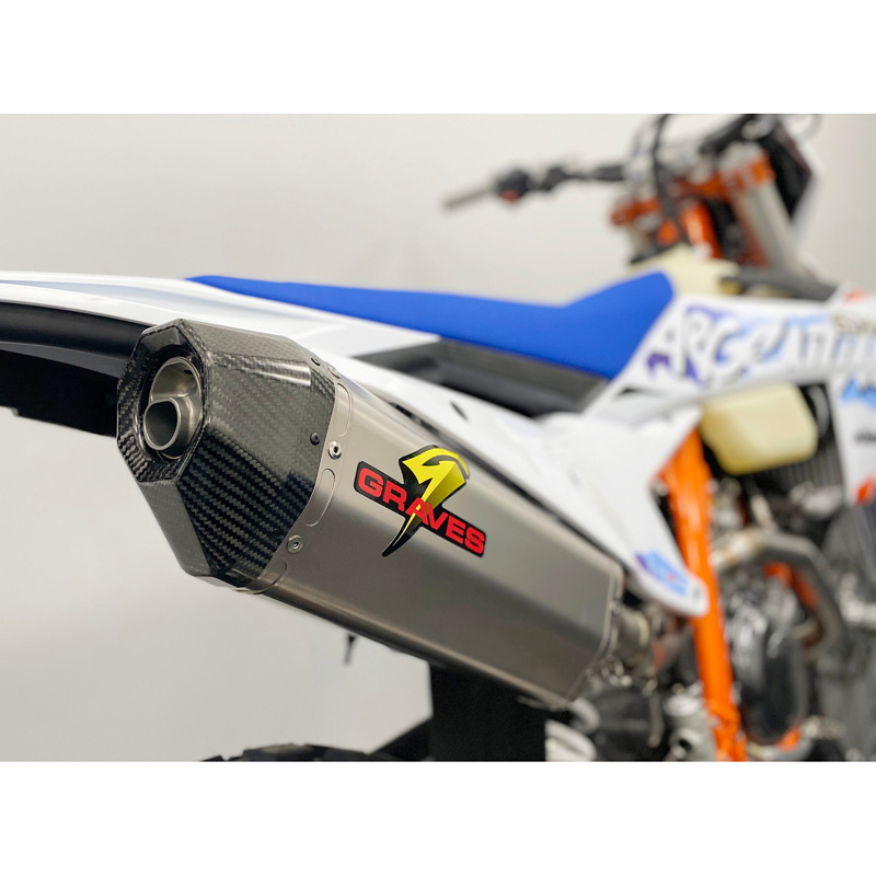 Graves EXK-24EXC-SOT DualSport Titanium Exhaust for KTM - Husqvarna ...
