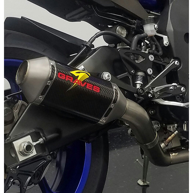 Graves EXY-17R1-FTC20 Full Titanium Exhaust System, Carbon Fiber for ...