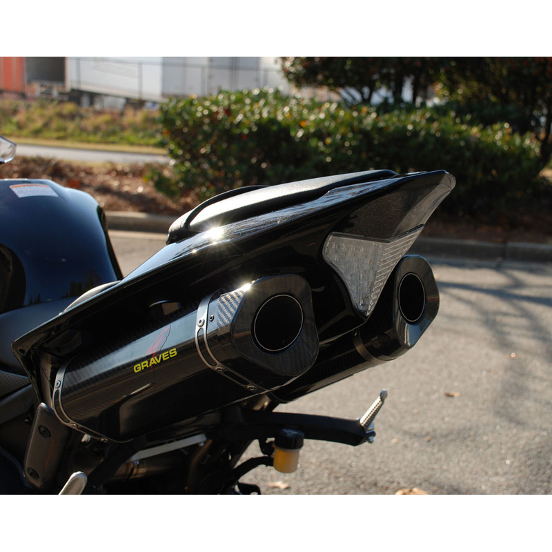 Graves EXY-13R1-CBTC LINK Cat Back Slip-on Exhausts for Yamaha YZF-R1 ...