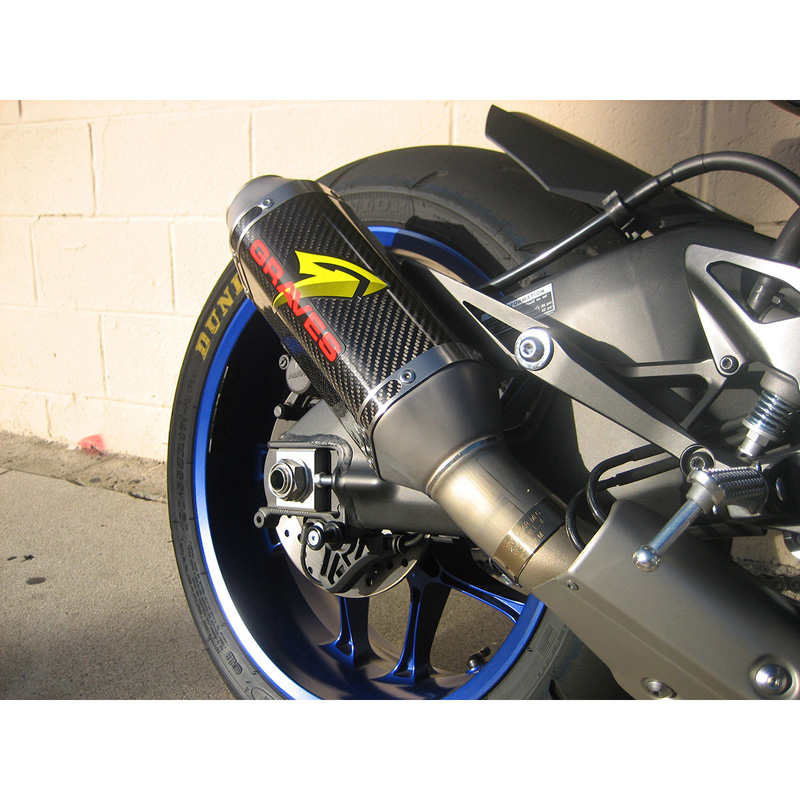 Graves EXY-15R1-CBTC Cat Back Slip-On Exhaust Carbon for Yamaha YZF-R1 ...