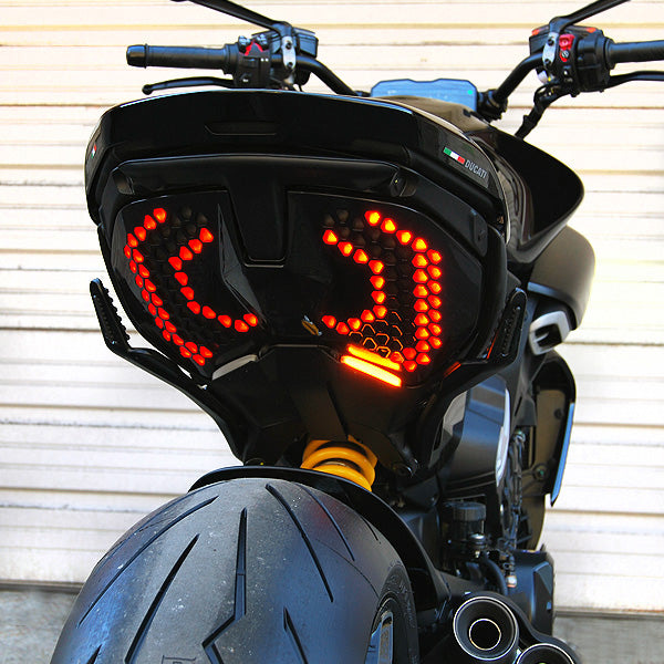 New Rage Cycles DV4-RB Mirror Block Off Turn Signals for Ducati Diavel ...