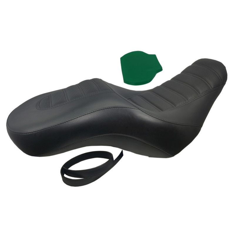 Champ Customs CC-A-28222 One Piece Seat, Tuck & Roll for Harley Softail ...