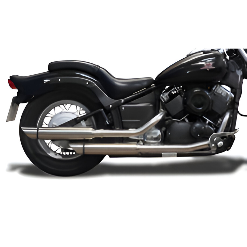 Delkevic COM38AY 16" Round Full Exhaust, Slash Cut for Yamaha XVS650A ...