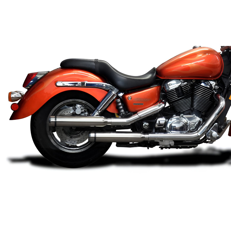 Delkevic KIT36E3 16" Slip-on Exhausts, Bull Nose for Honda Shadow 1100 ...