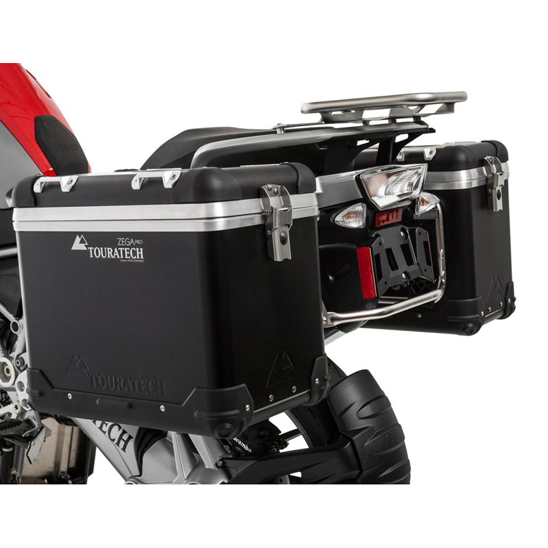 Touratech 045-5737 Zega Pro System, 38L/45L SS/Black for BMW R1200GS ...