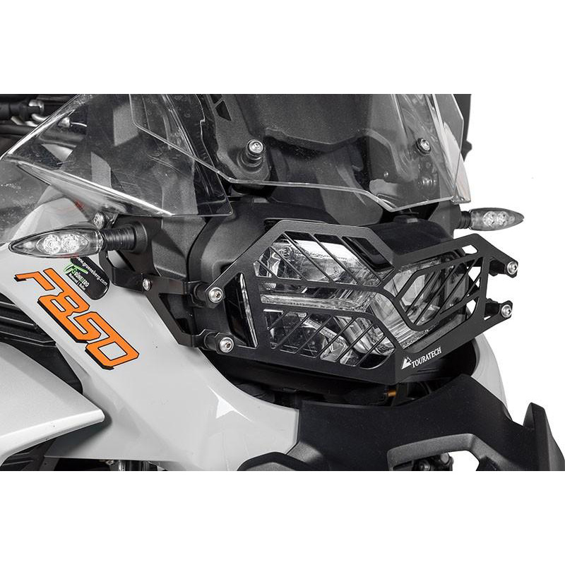Touratech 082-5096 Quick Release Headlight Guard, Stainless for BMW ...