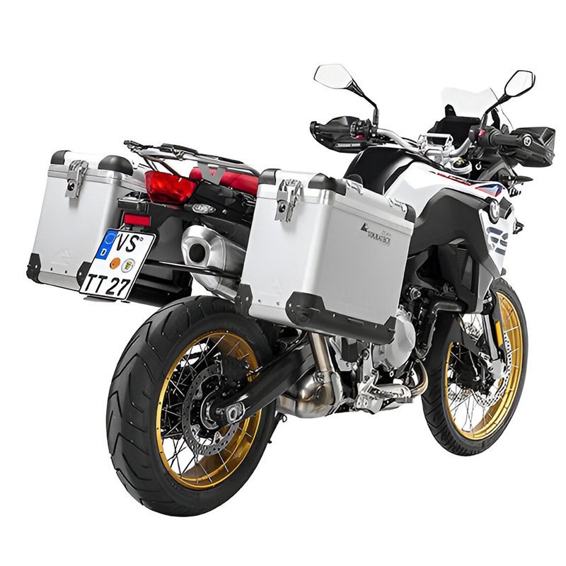 Touratech 082-5786 Zega Pro System, 38L/45L Black/Silver for BMW F750/F800/F850/900GS ...