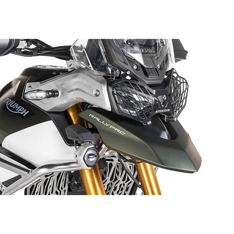 Touratech 421-5095 Quick Release Aluminum Headlight Guard for Triumph ...