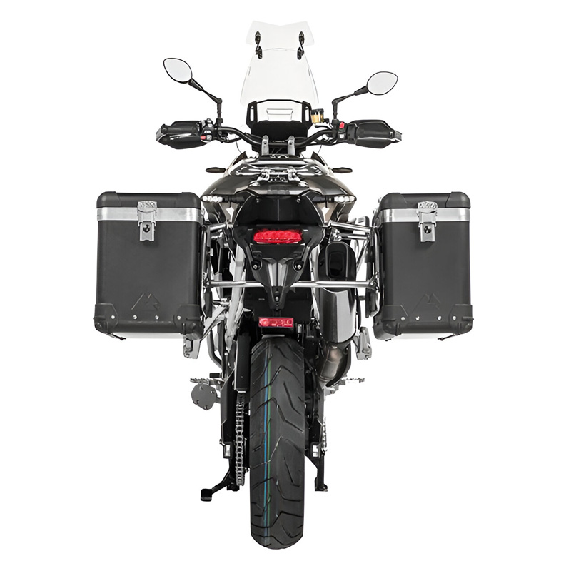 Touratech 421-5737 Zega Pro System, 38L/45L SS/Black for Triumph Tiger ...