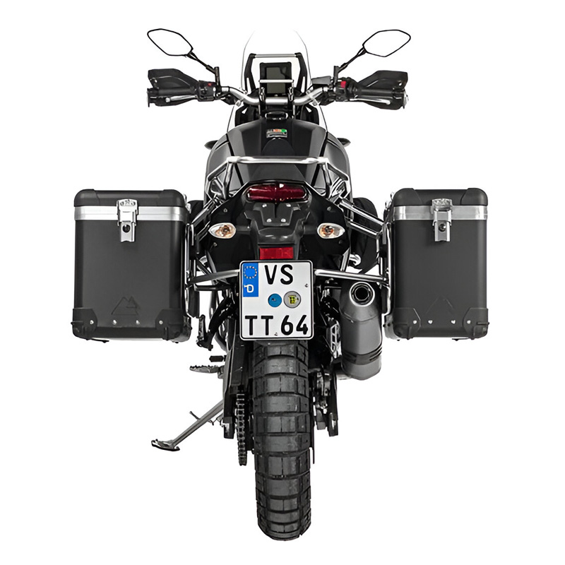 Touratech 632-5737 Zega Pro System, 38L/45L SS/Black for Yamaha Tenere ...