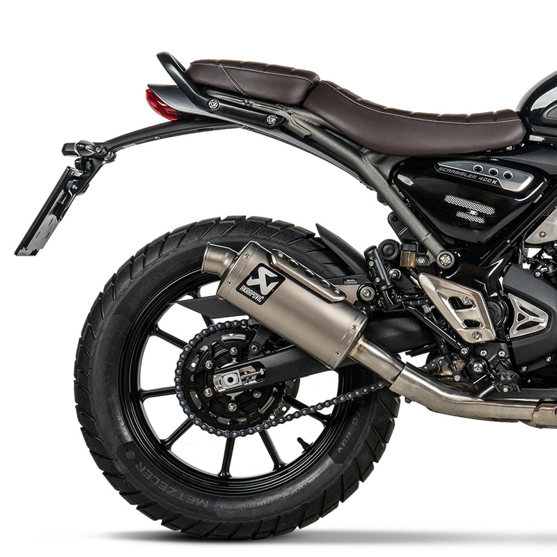 Akrapovic S-T4SO1-HDT Slip-on Exhaust, Titanium for Triumph Speed 400 / Scrambler 400 X '24 ...