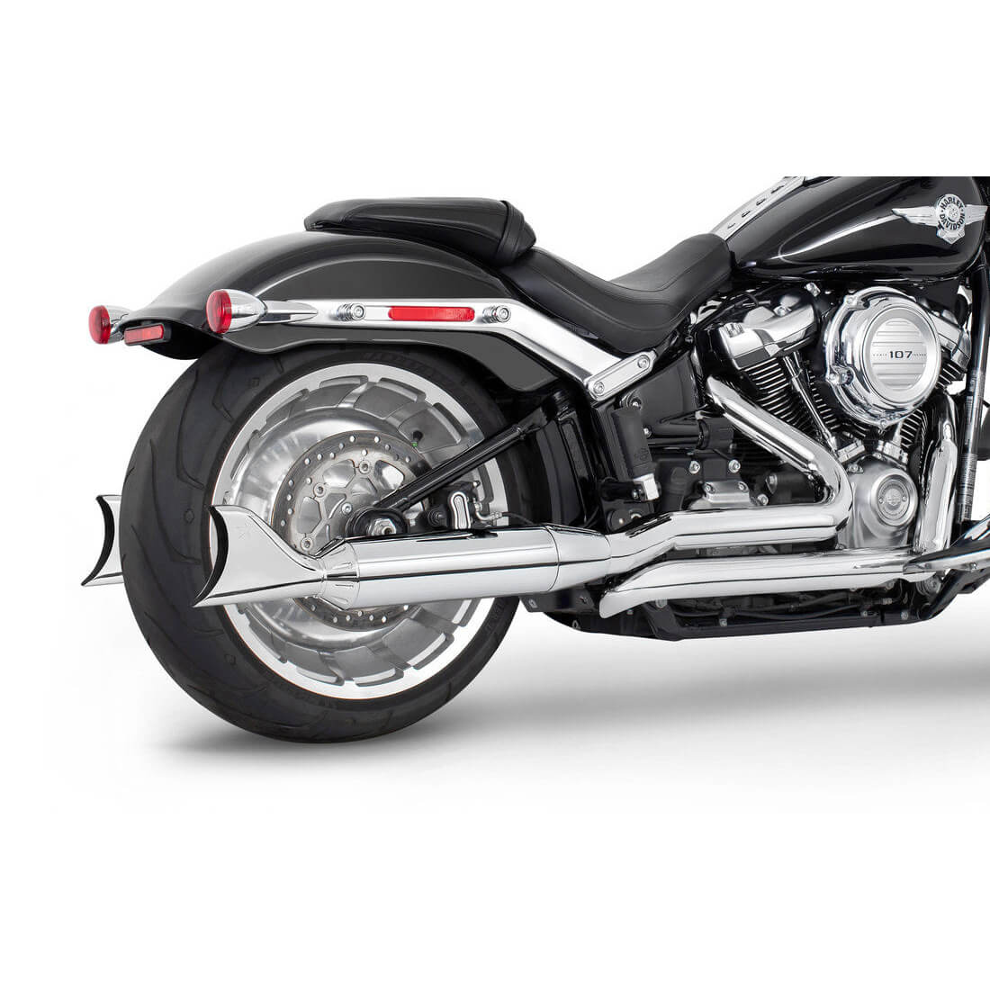 Freedom HDST-FB4TU18CR-STCR 4" Tuck & Under Sharktail Exhaust for Softail M8 '18- | Accessories ...