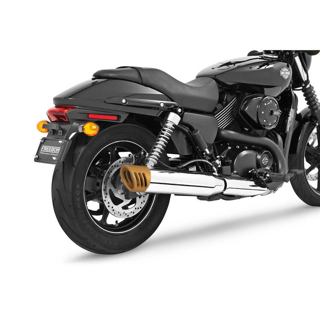Freedom HDS-4SOCR-RACGD 4" Racing Slip-on Exhaust for Harley-Davidson ...