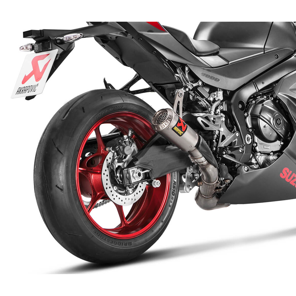 Akrapovic S-S10SO13-CUBT Slip-on Line Round Exhaust, Silver for Suzuki ...