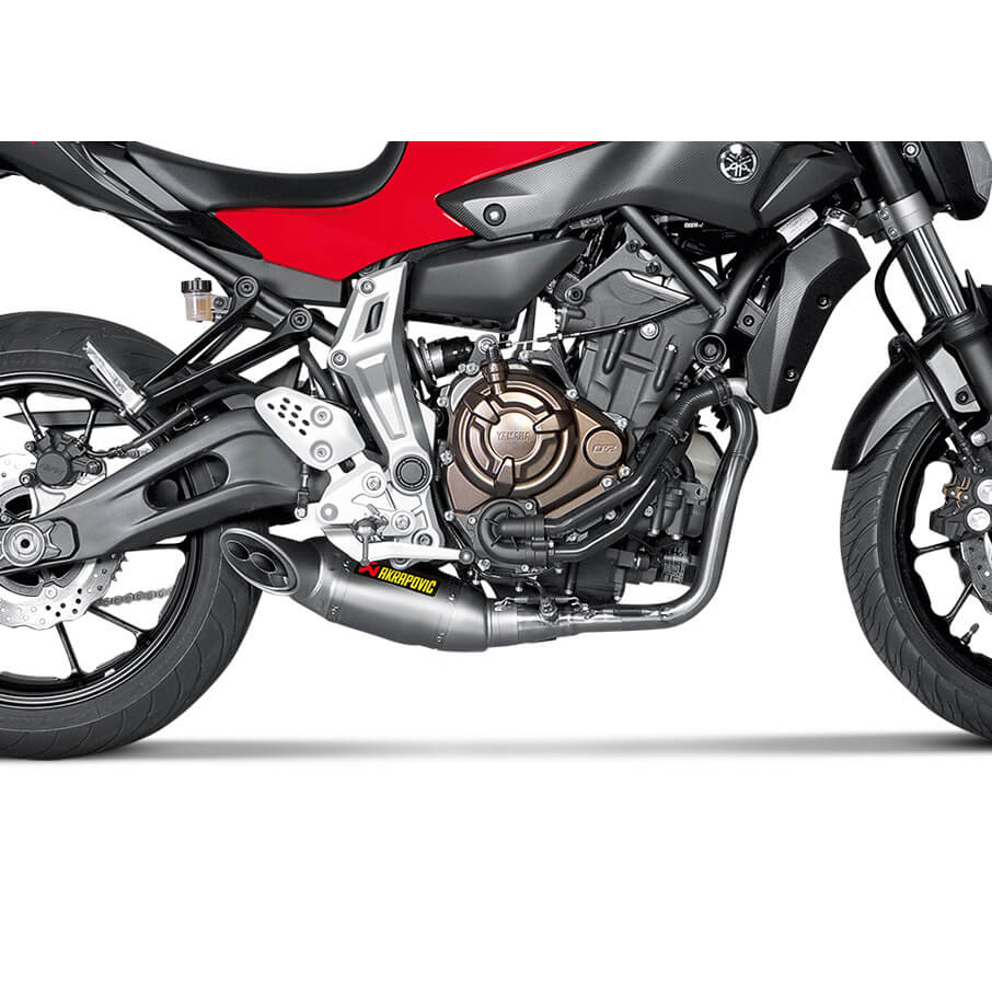 Akrapovic S-Y7R1-HAFT Racing Line Full Exhaust, Titanium for Yamaha MT ...