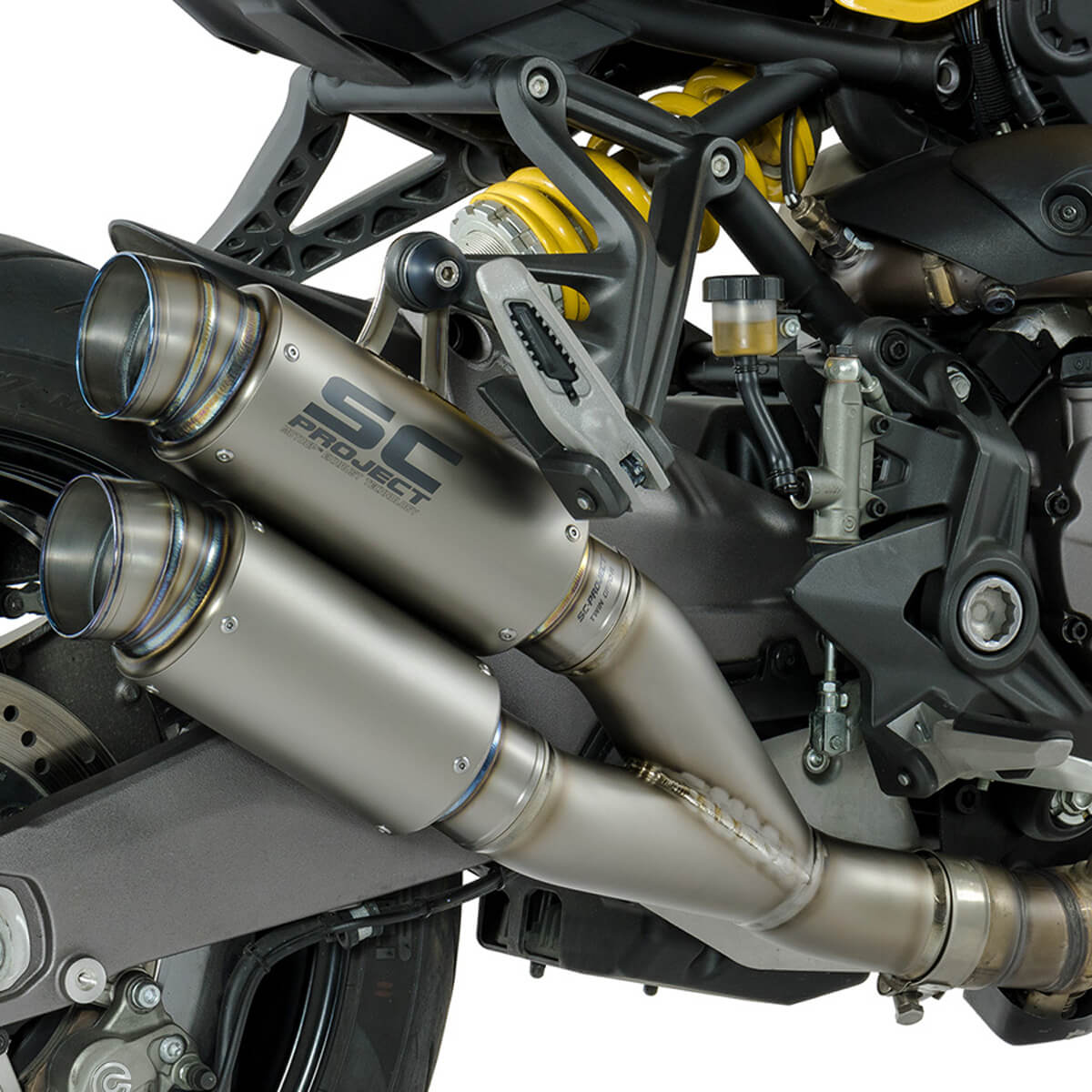 SC-Project GP70-R Twin Slip-on Exhaust for Ducati Monster 821, Monster 1200R/S | Accessories ...