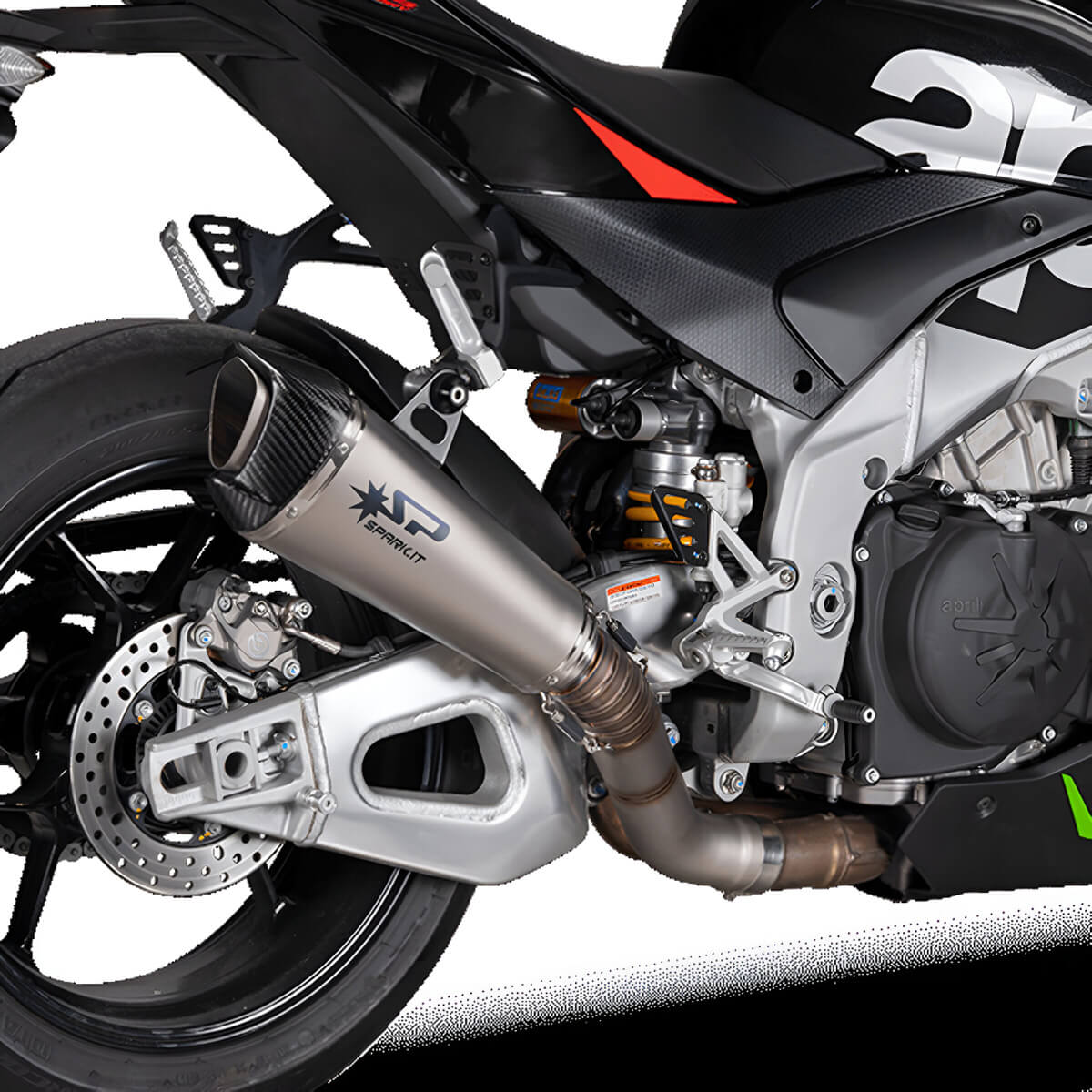 Spark GAP0402T Konix Evo Titanium Semi-Full Exhaust for Aprilia RSV4 ...