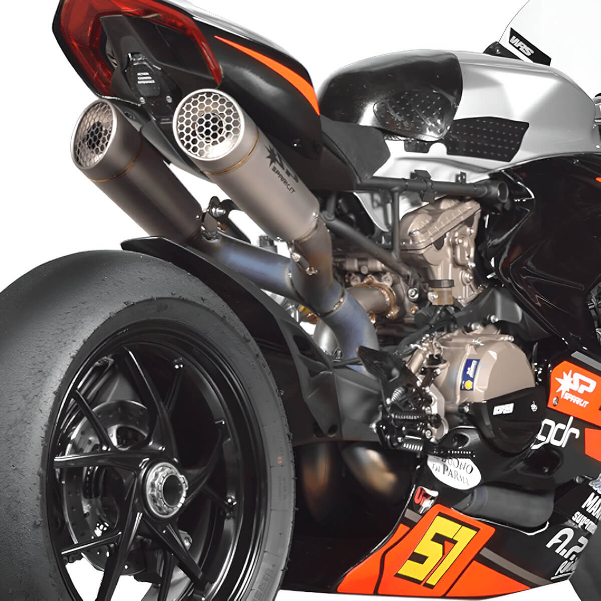 Spark Double Grid-O Full Exhaust, Titanium for Panigale V2/959 & Streetfighter V2 | Accessories ...