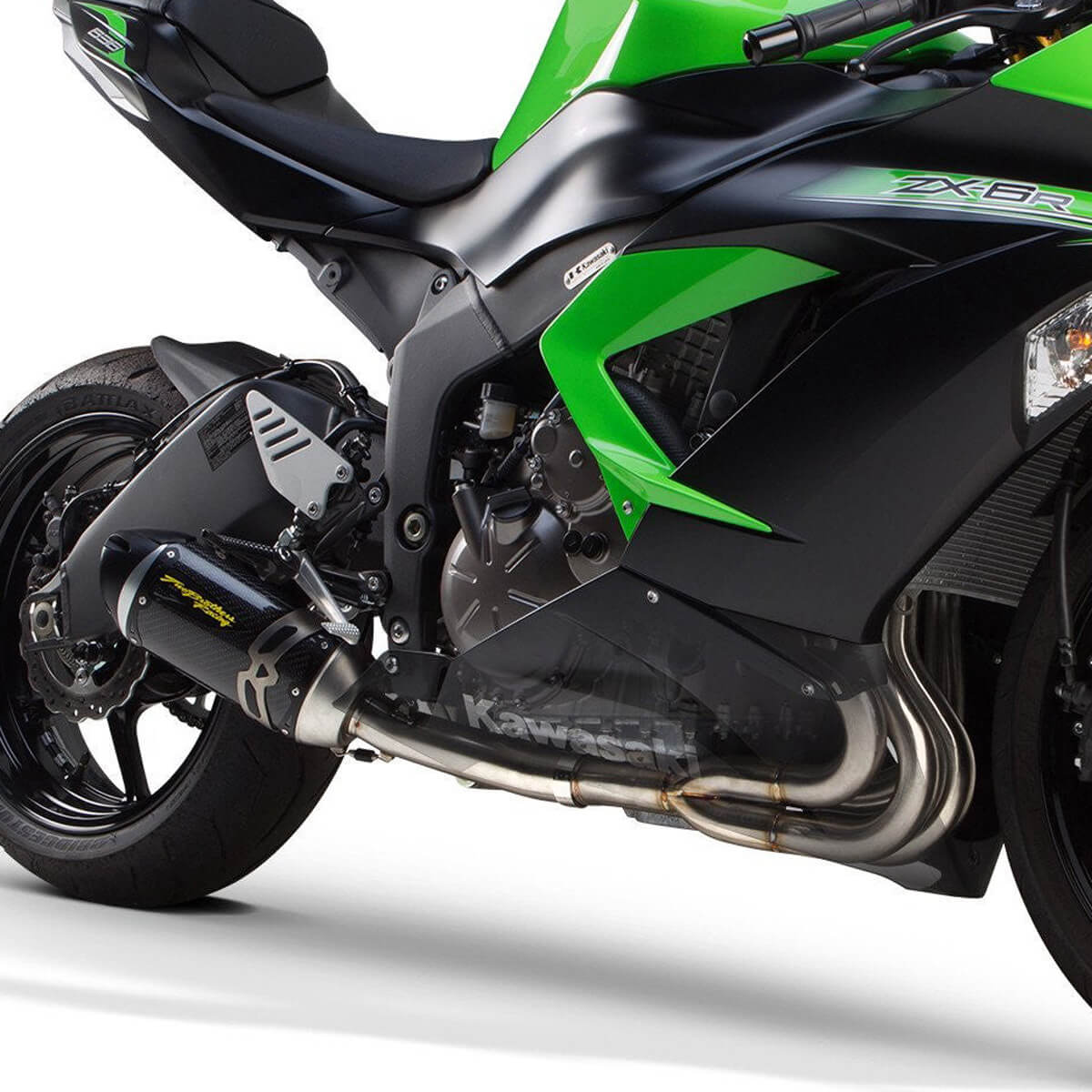 Two Bros 005-3860105-S1 S1R Standard Full Exhaust, Carbon for Kawasaki ZX-636R/6RR 2009 ...