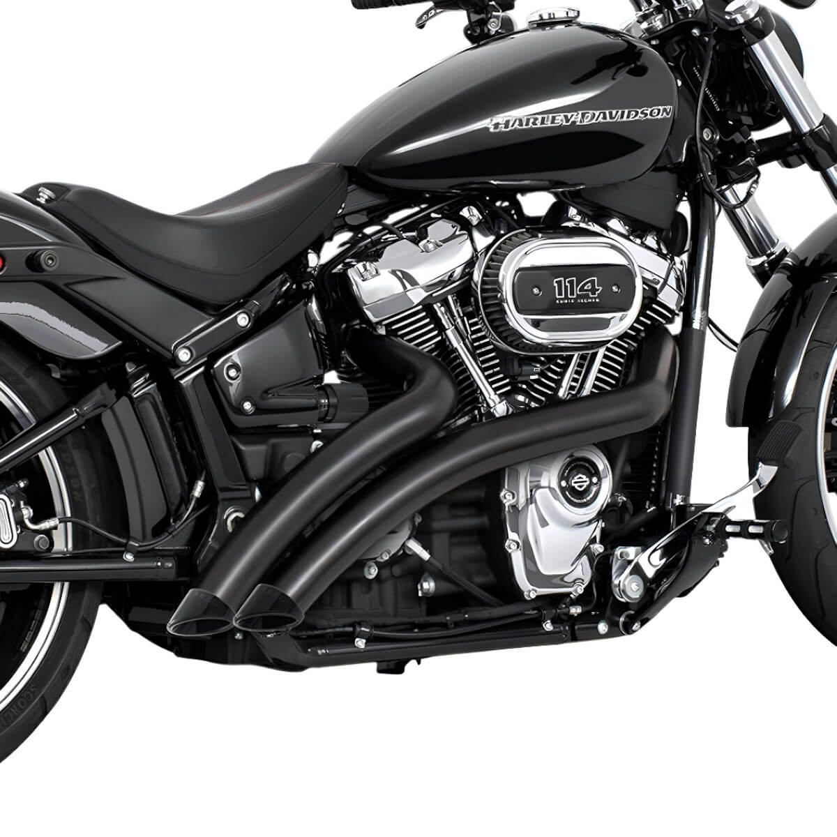 Freedom Performance BK-SLHGBK Radical Radius Exhaust for Harley Softail ...