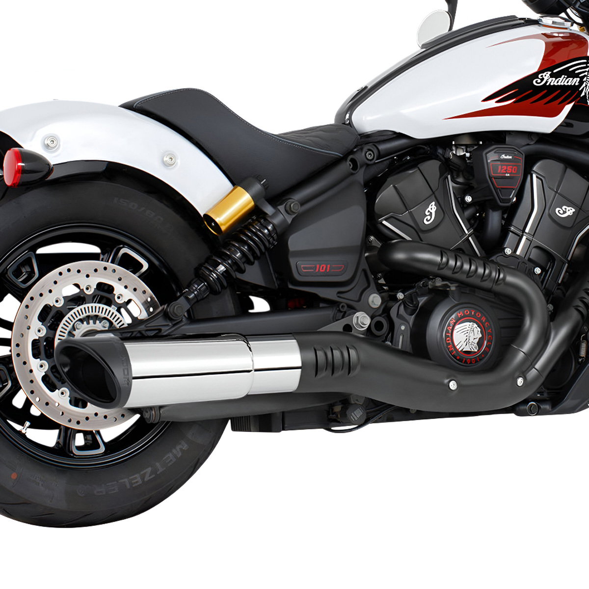 Freedom Performance S101-45CHR-SLHGBK 4.5" 2-Step Exhaust for Indian ...