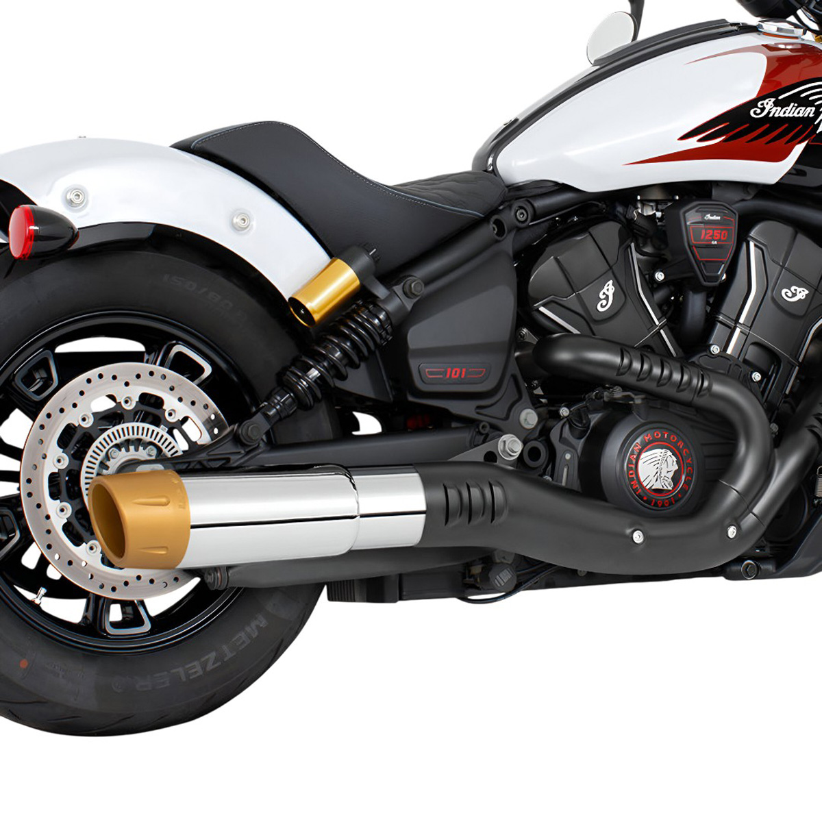 Freedom Performance S101-45CHR-CFGD 4.5" 2-Step Exhaust for Indian ...