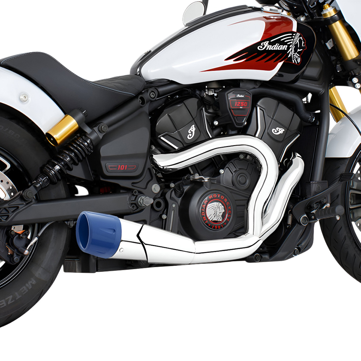 Freedom Performance S101-SHCHR-CFGB 4.5" 2-1 Shorty Exhaust for Indian ...