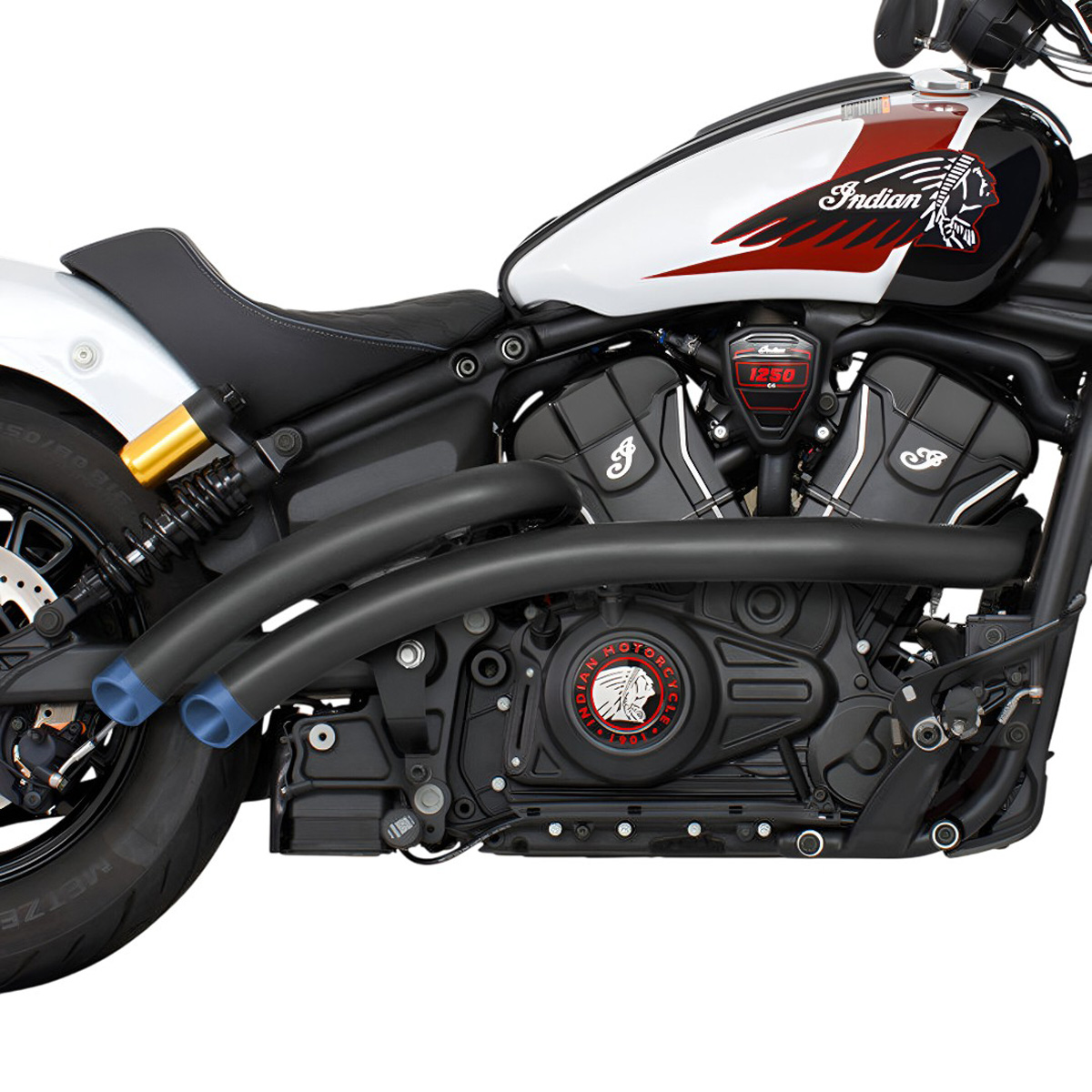 Freedom Performance S101RR-BK-SLHGB Radical Radius Exhaust for Indian ...