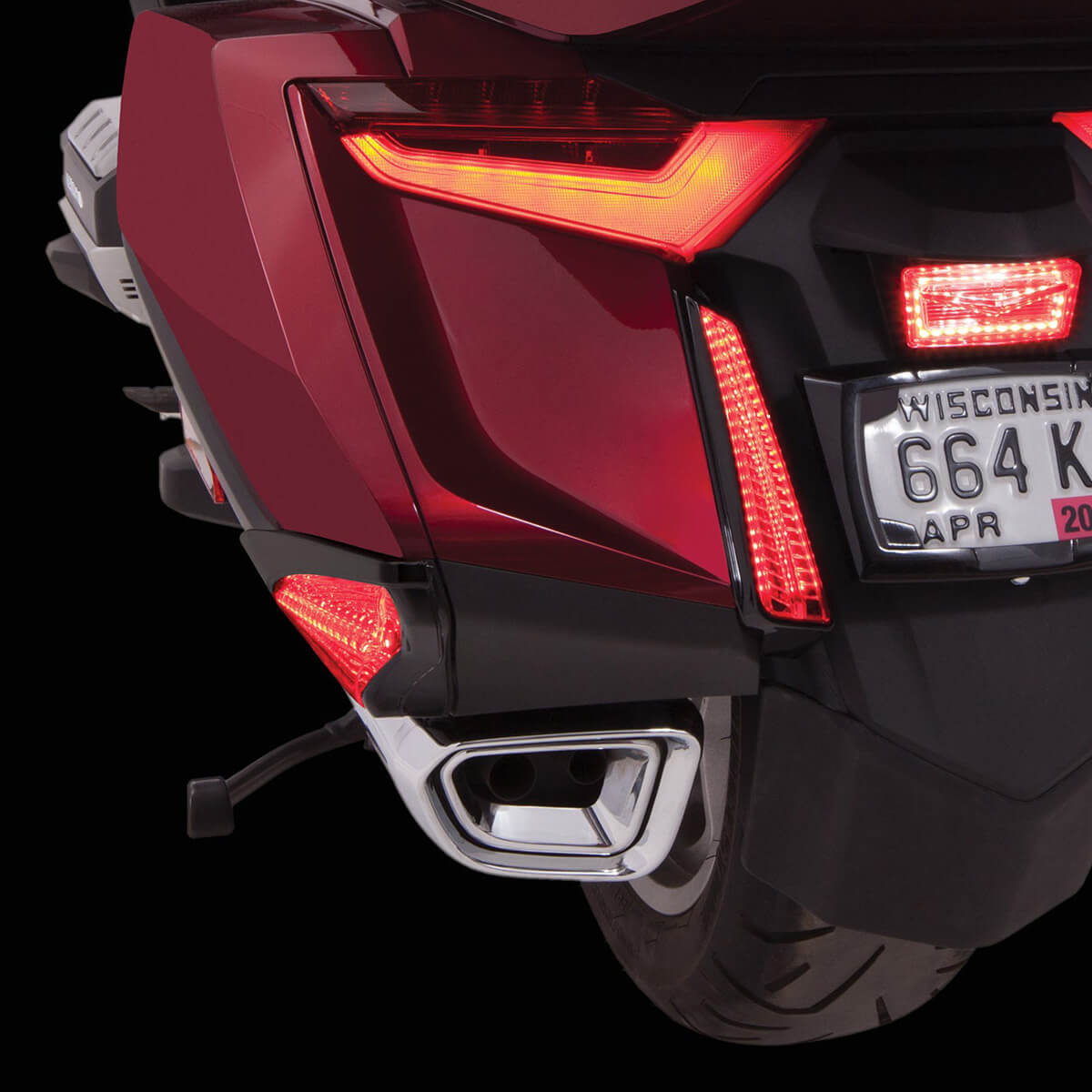 Goldstrike 40037 LED Saddlebag Lights, Black for Honda Goldwing 1800 ...
