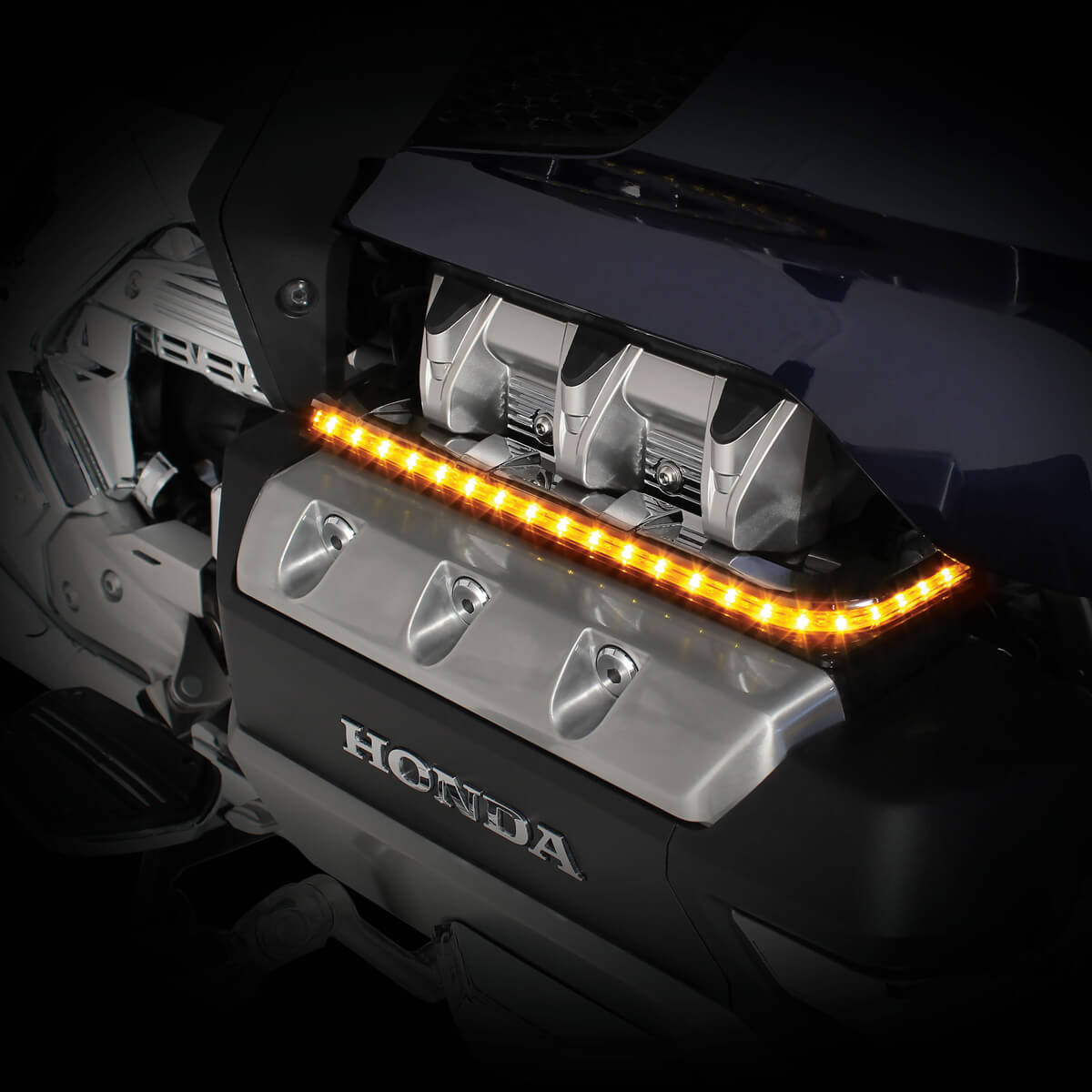 Goldstrike 40055 LED Lighted Engine Lighting Panels, Chrome for Honda ...
