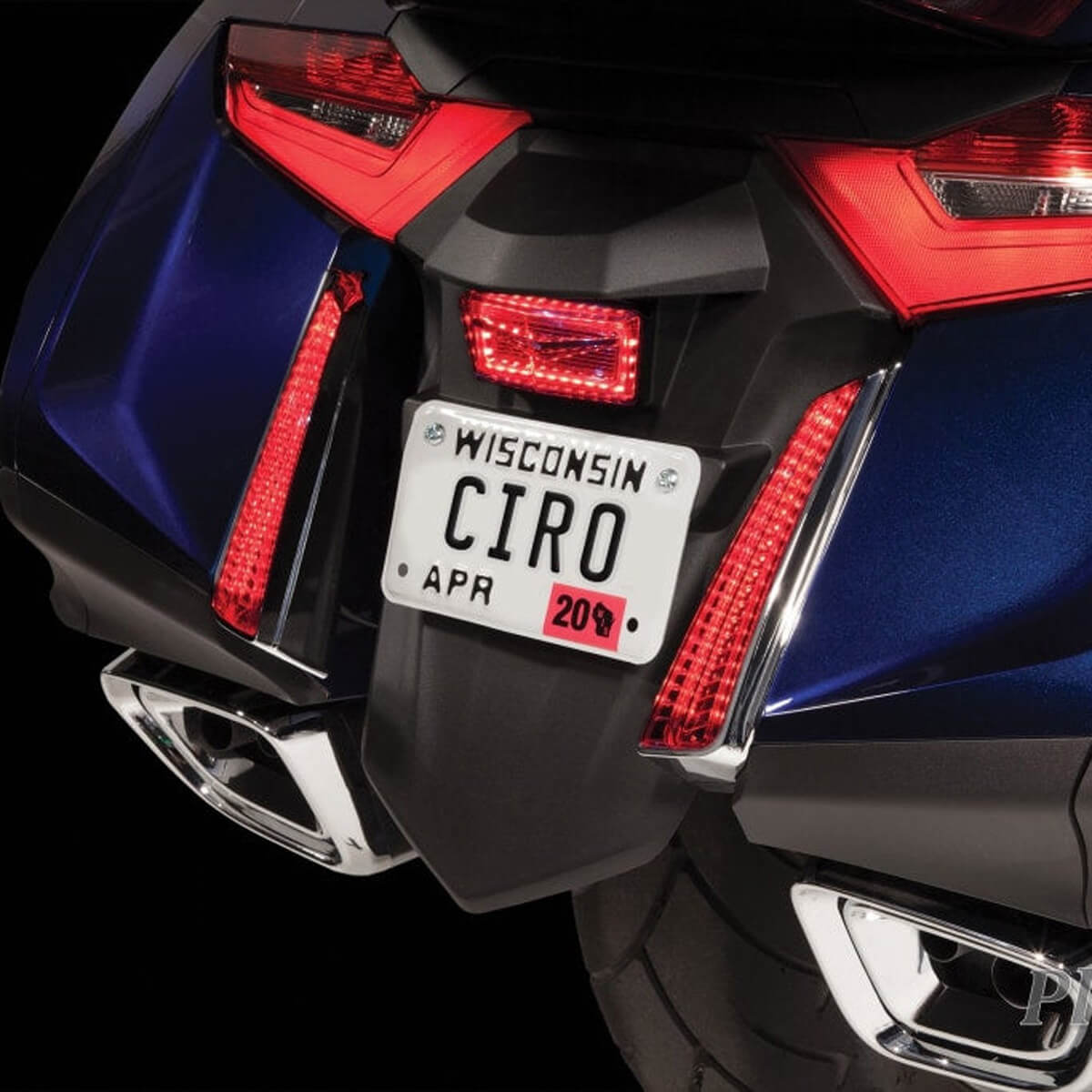 Goldstrike LED Lighted Filler Panel Lights, Chrome for Honda Goldwing ...