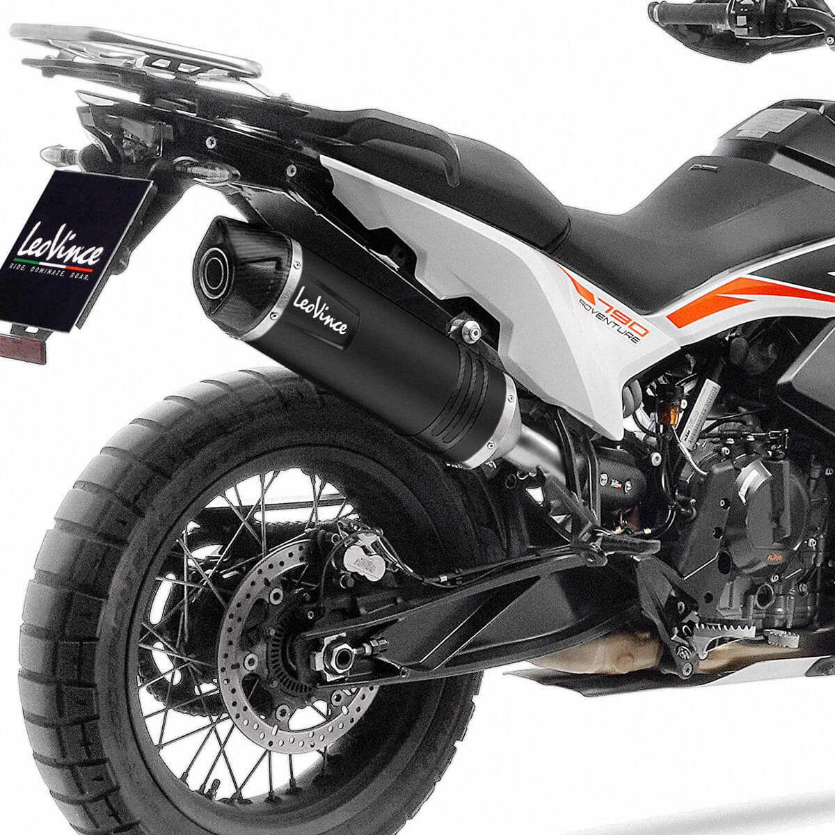 LeoVince LV One Evo Black Slip-on Exhaust for 790/890 Ad./890SMT, 800MT ...