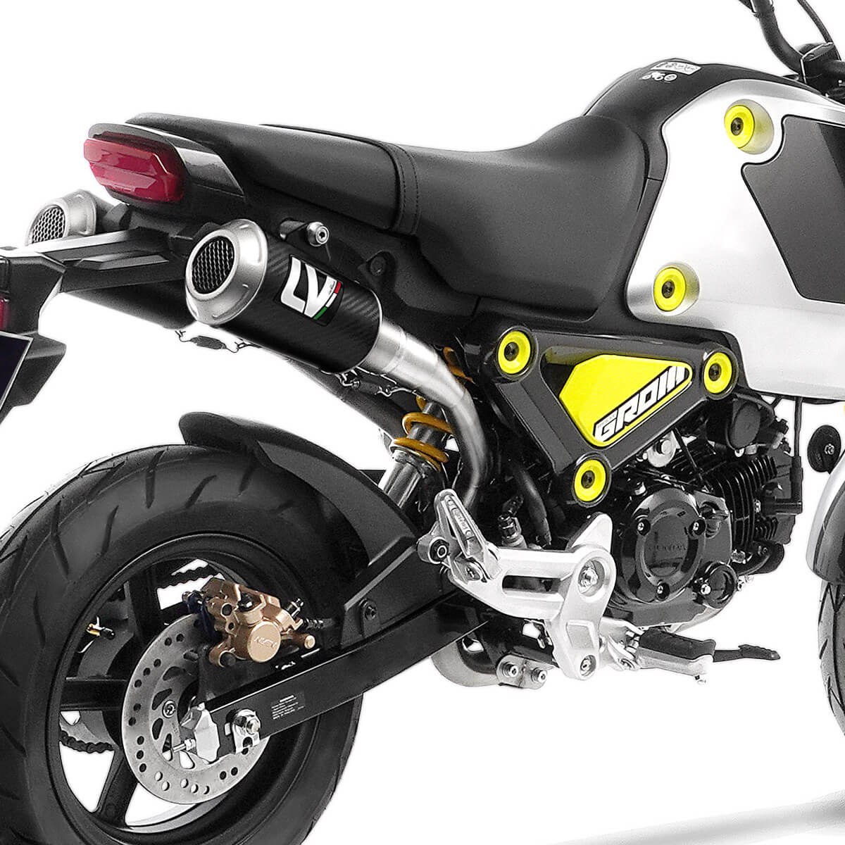 LeoVince LV-10 Carbon High Mount Half Exhaust for Honda MSX-125 / Grom ...