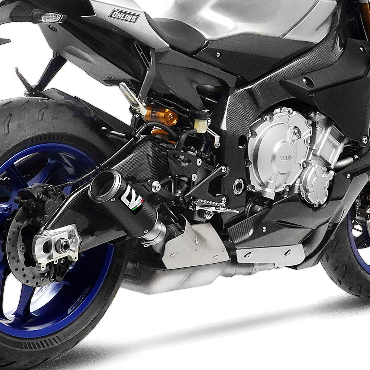 LeoVince 15408CU LV Corsa Carbon Slip-on Exhaust for Yamaha YZF-R1/M ...