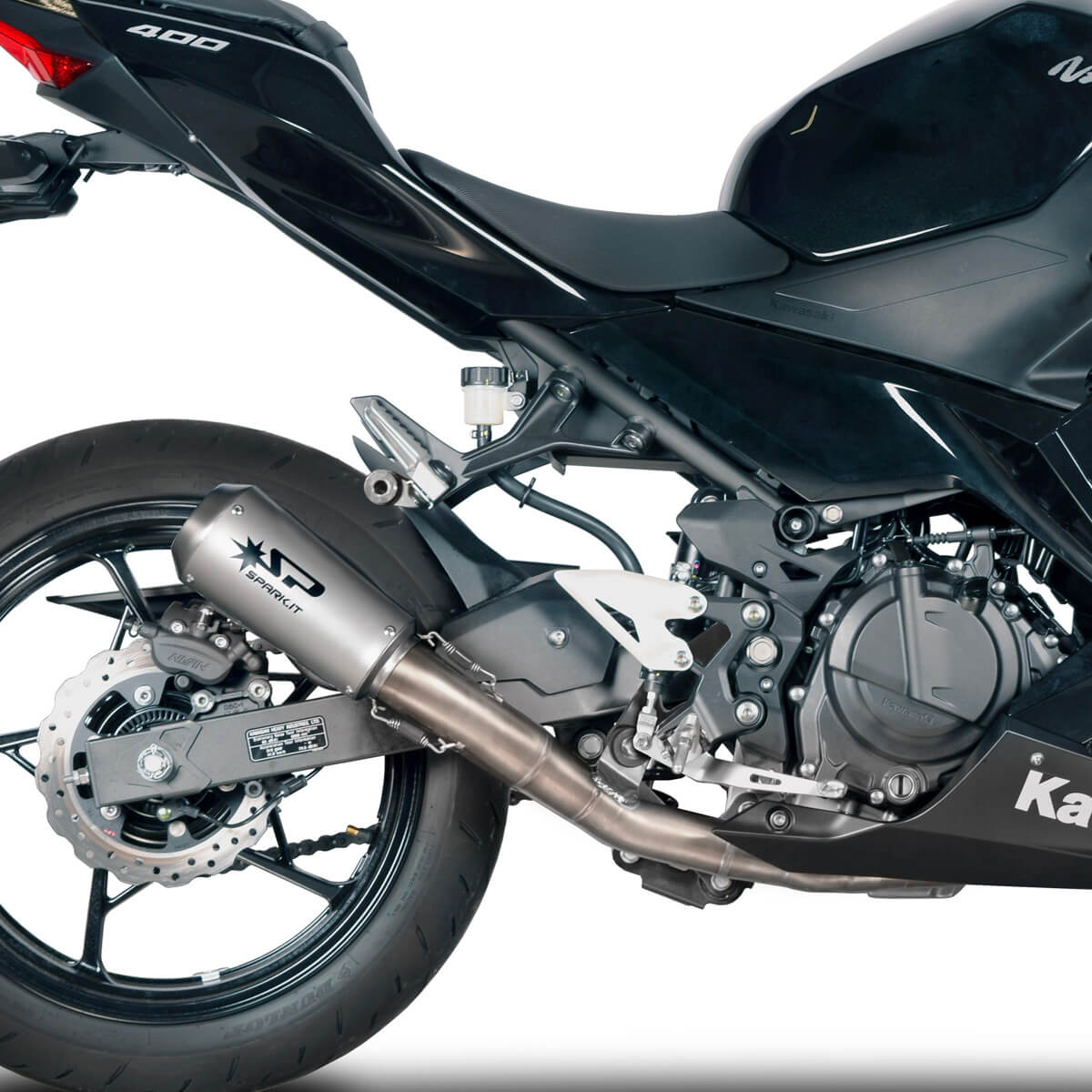 Spark GKA8826T GP Full Exhaust, Titanium for Kawasaki Ninja 400 '18-'23 ...