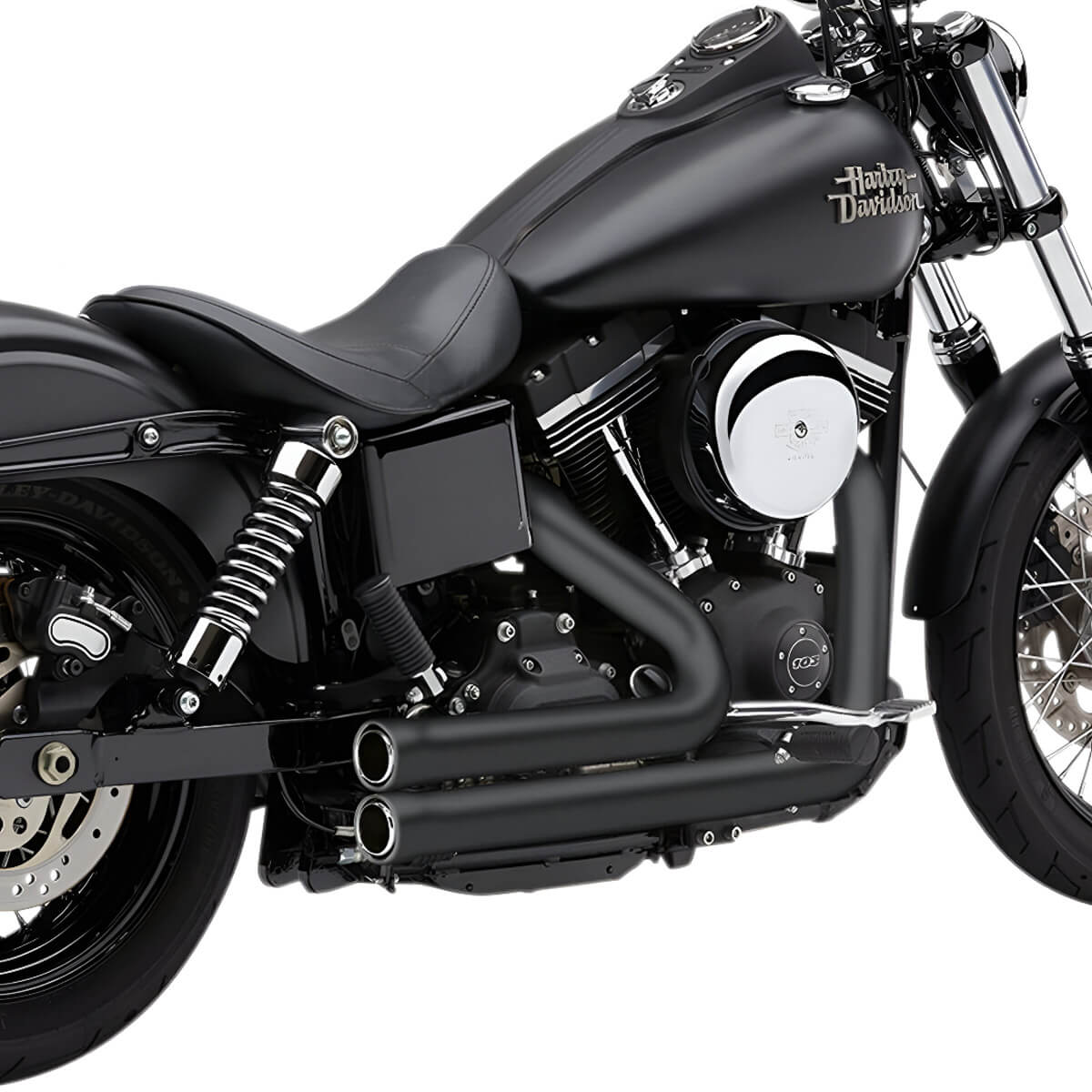 Cobra 6708B Speedster 909 2:2 Exhaust, Black for Harley Dyna '12-'17 ...