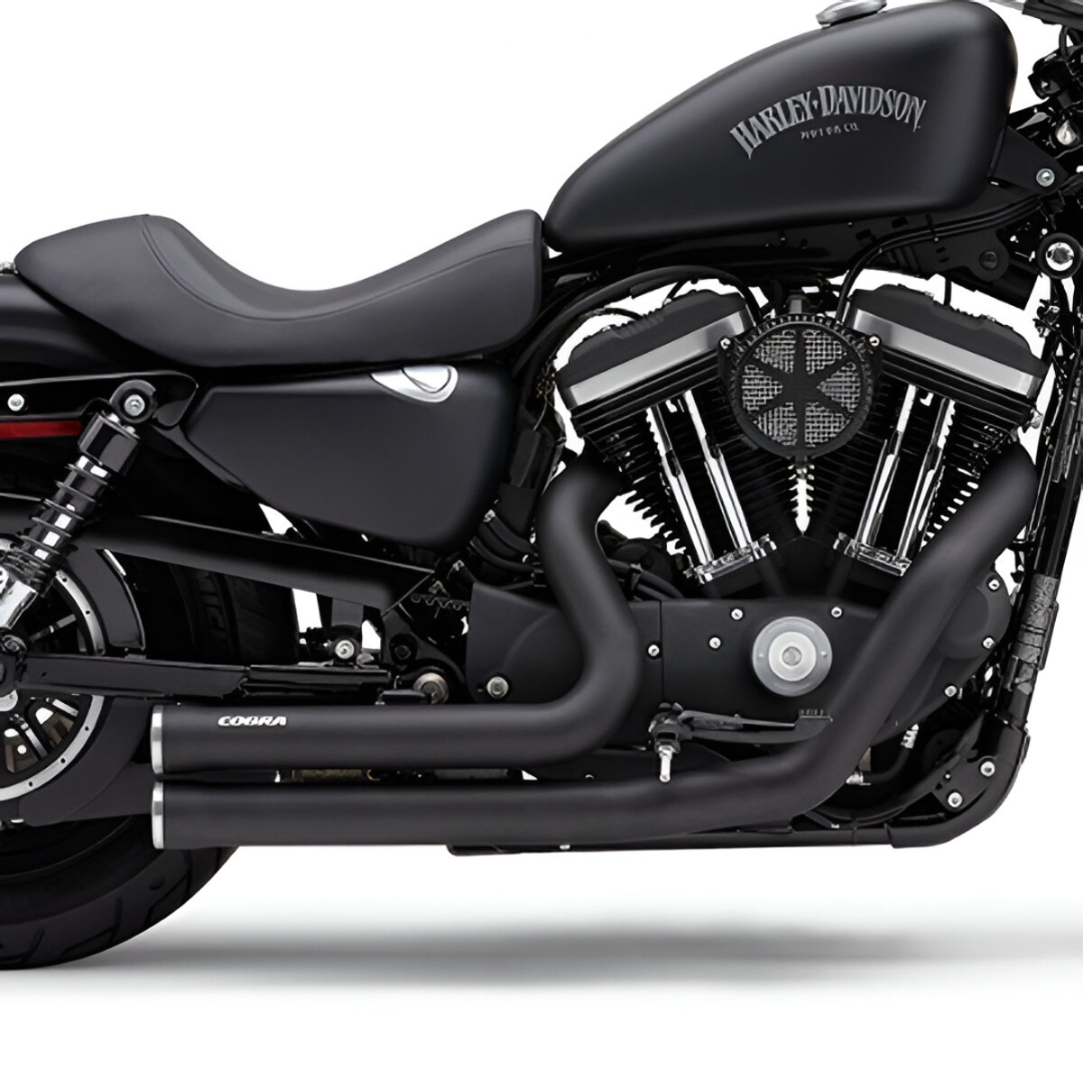 Cobra 6785B Speedster Short RPT Full Exhaust, Black for Harley ...
