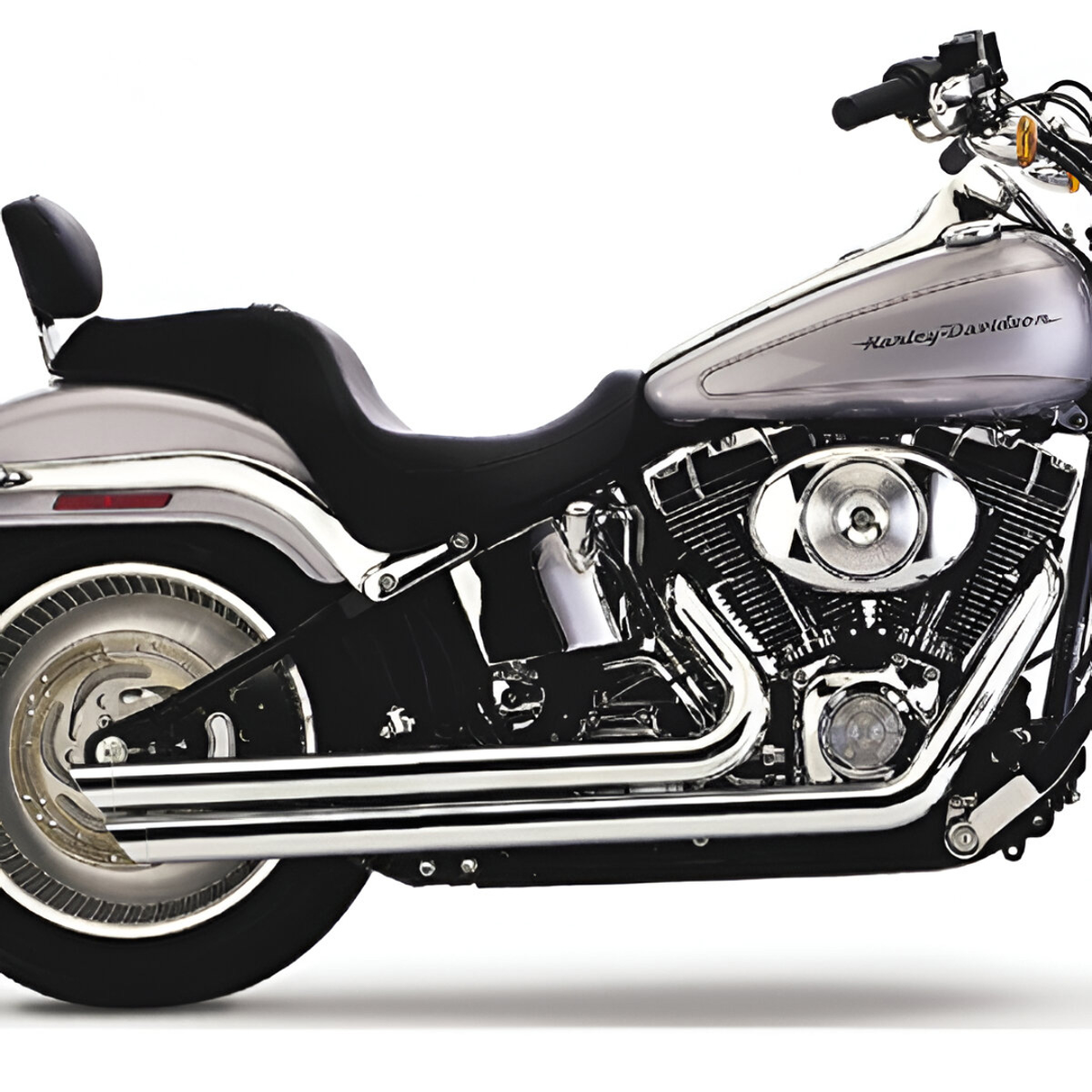 Cobra 6851 Speedster Slashdown Full Exhaust, Chrome for Harley Softail ...