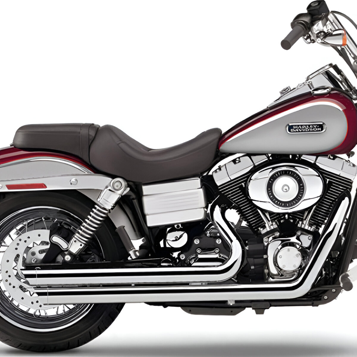 Cobra 6858 Speedster Slashdown 2:2 Exhaust, Chrome for Harley Dyna '12 ...